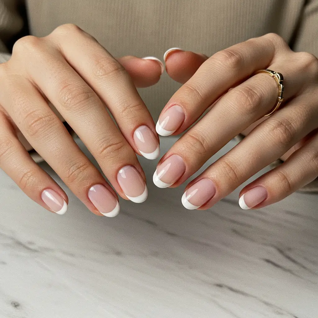 25 Elegant Oval French Tip Nail Designs for Chic Hands